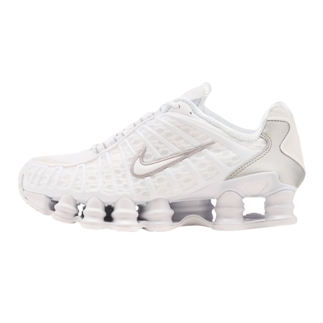 Nike Shox TL White Metallic Silver Max Orange (AR3566-100) - SneakerAsk