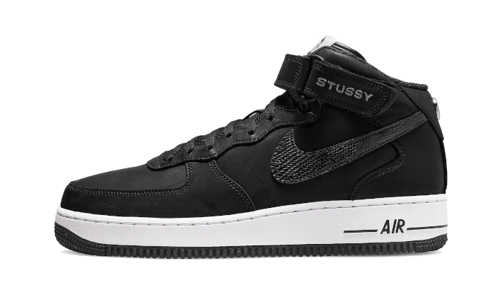Nike Air Force 1 Mid Stussy All Black (DJ7840-001) - SneakerAsk